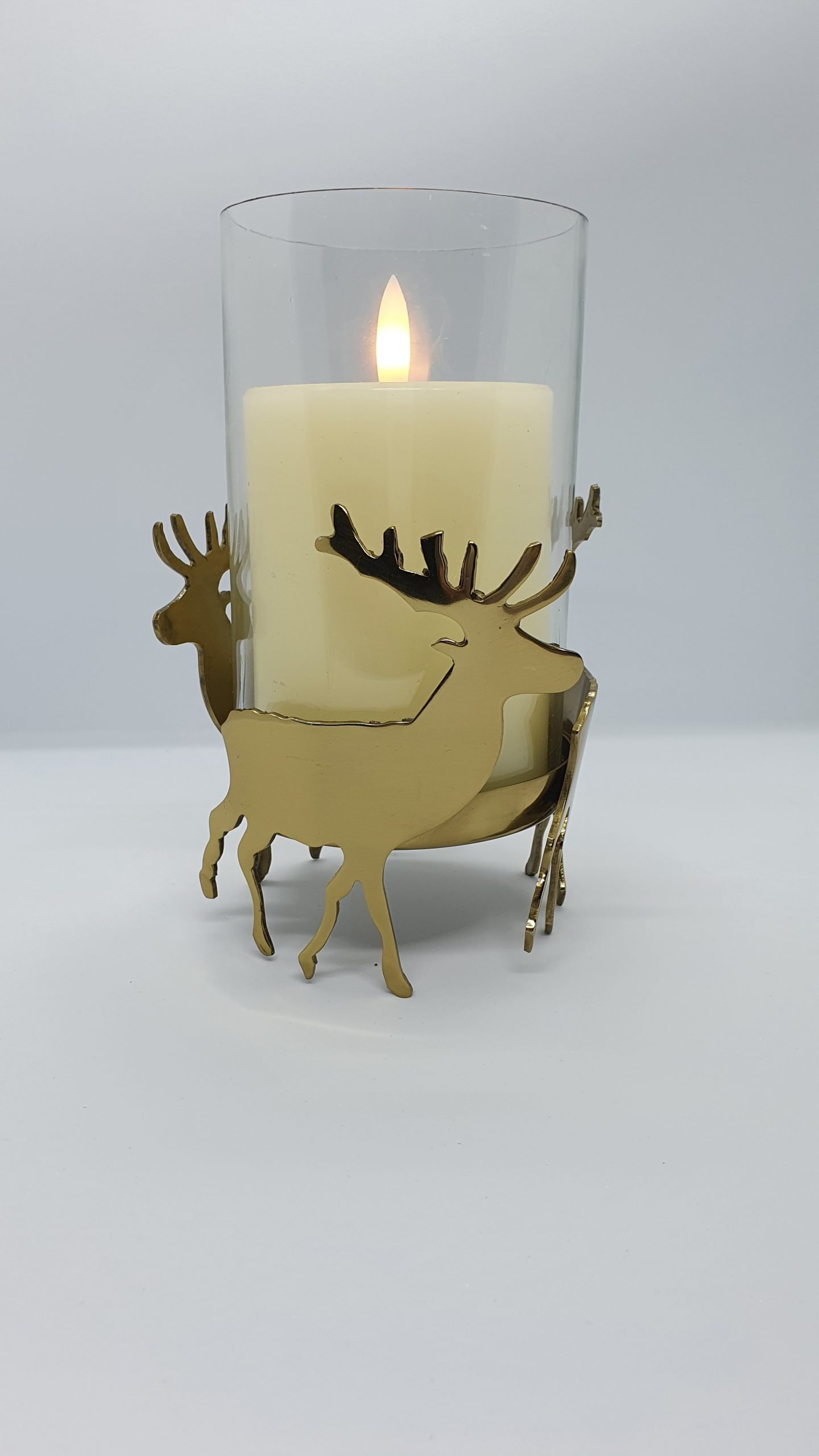 Gold Stag Hurricane Lantern - J R Interiors