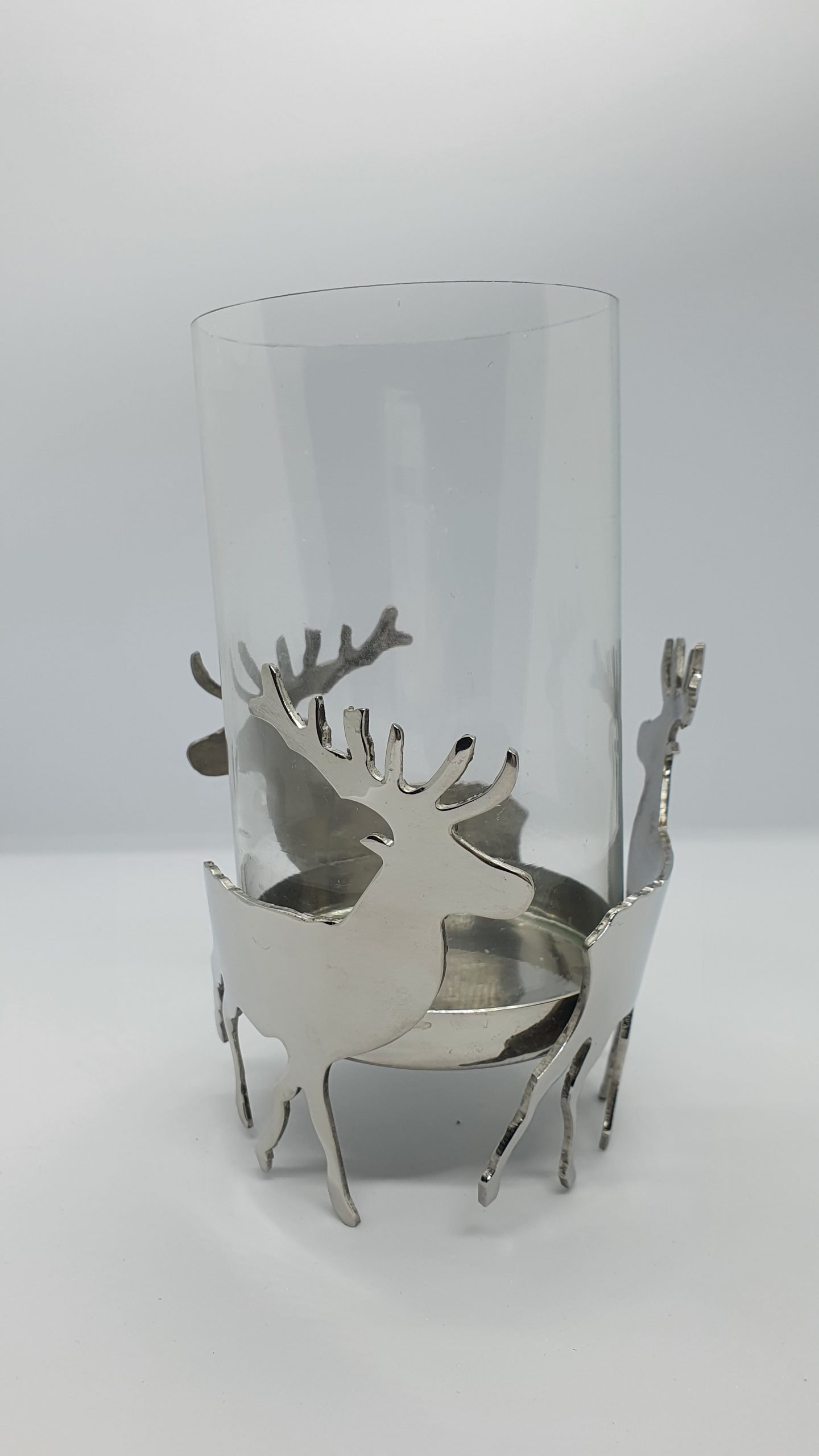 Silver Stag Hurricane Lantern - J R Interiors